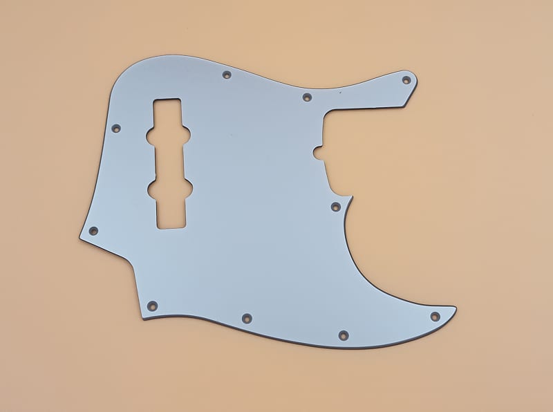 metallic silver acrylic pickguard for usa fender 4 string | Reverb