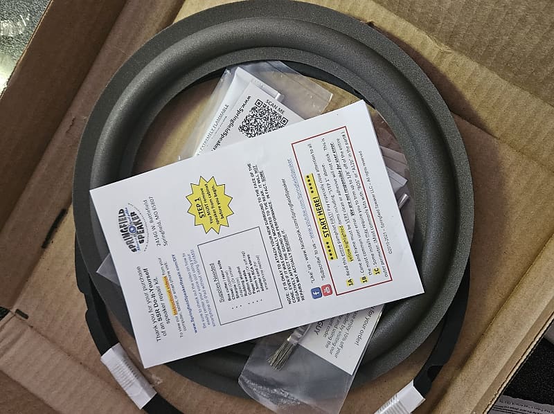 Springfield Speaker 2 12" Subwoofer Refoam Kit and Gaskets | Reverb