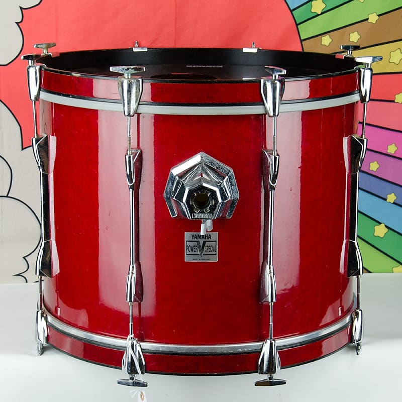 Used Yamaha Power V 22" Bass Drum, Marble Red | Reverb