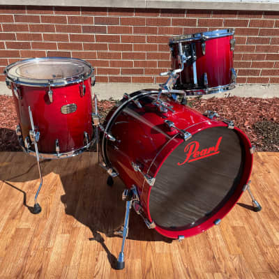Pearl Session Custom Drum Set Cranberry Fade Red Burst | Reverb Poland