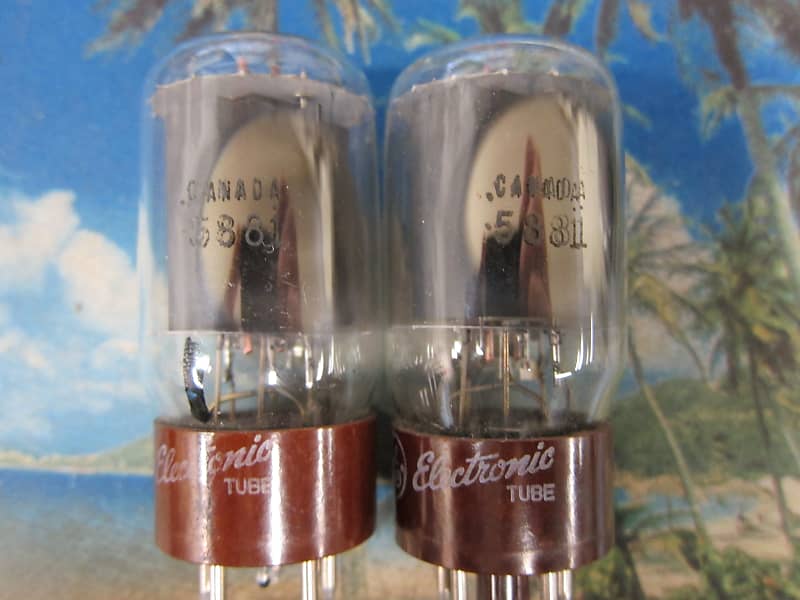 Pr Vintage GE 5881/6L6 Power Tubes 1960s, Military, Canada, | Reverb