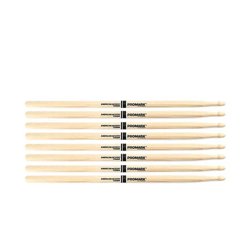 ProMark Forward 5B Drumsticks 4-Pack, Lacquered Hickory | Reverb