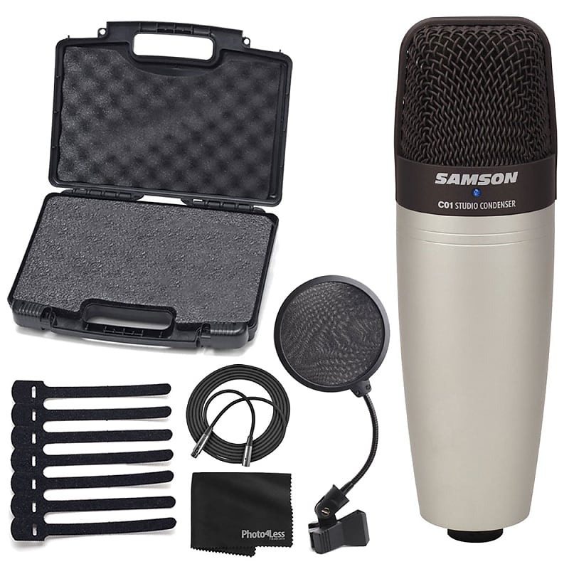 Samson C01 Studio Condenser Mic + Pop Filter + Mic Cable + | Reverb