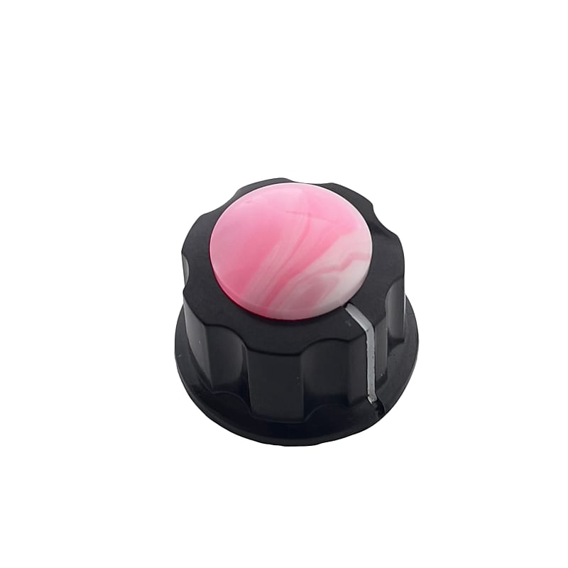 Resin Marble (Pink/White) - Custom Guitar Knobs - Vintage | Reverb