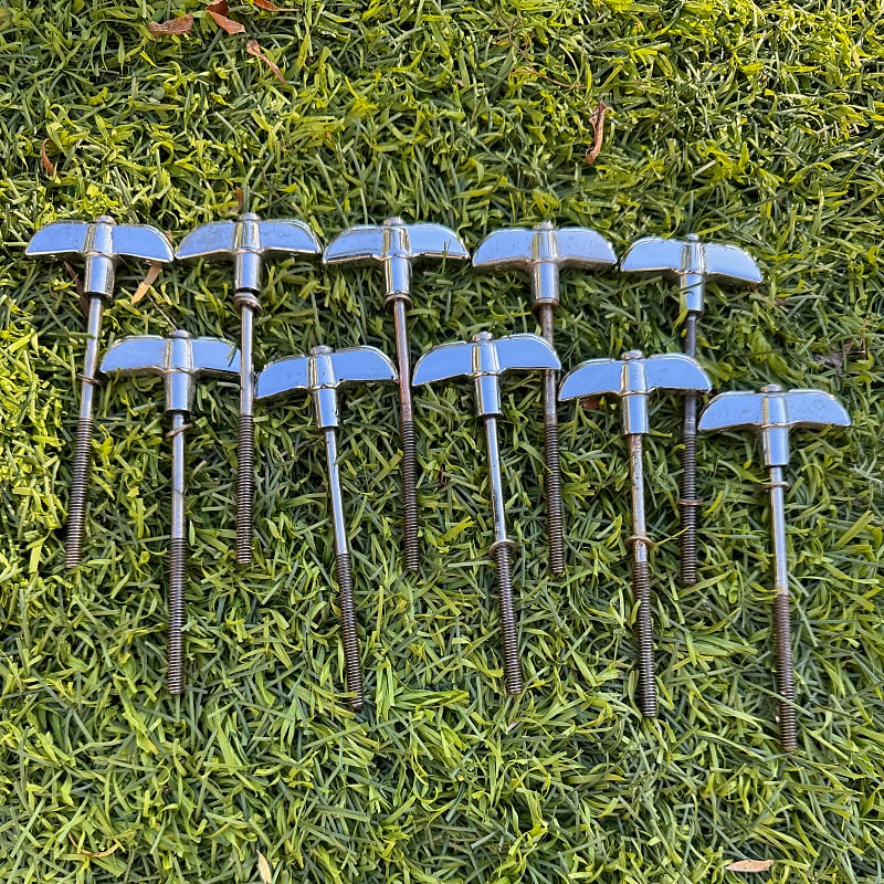 Rogers Big R Bass Drum T Rods Pack Set of 10 | Reverb