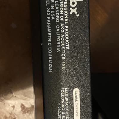 DBX 242 Project 1 Parametric Equalizer | Reverb