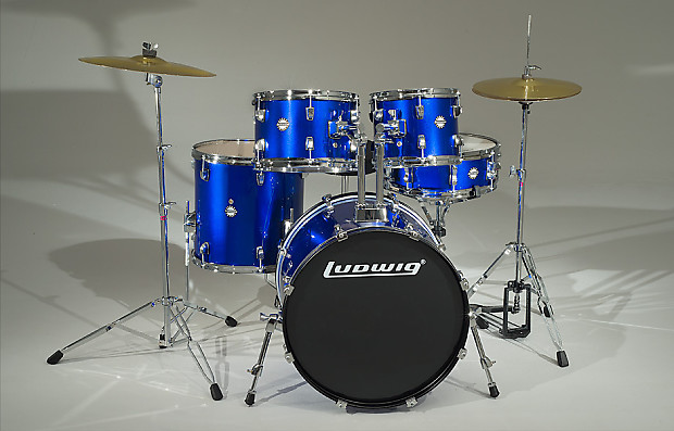 ACCENT DRIVE 5PC COMPLETE BLU, CYMBALS AND HARDWARE INCLUDED | Reverb