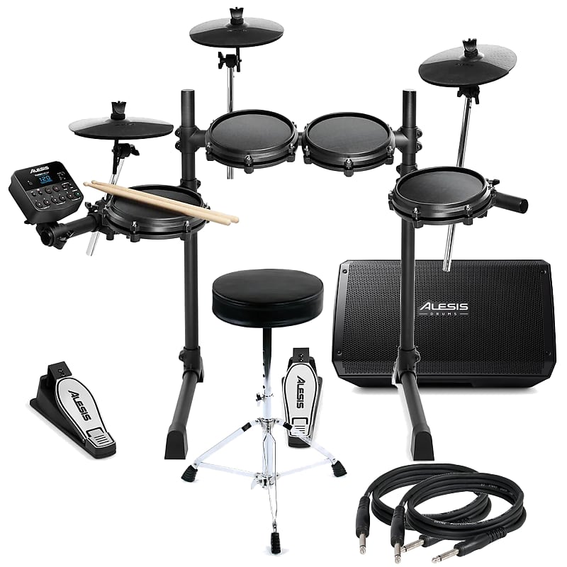 Alesis Turbo Mesh Kit Electronic Drum Kit + Throne and | Reverb