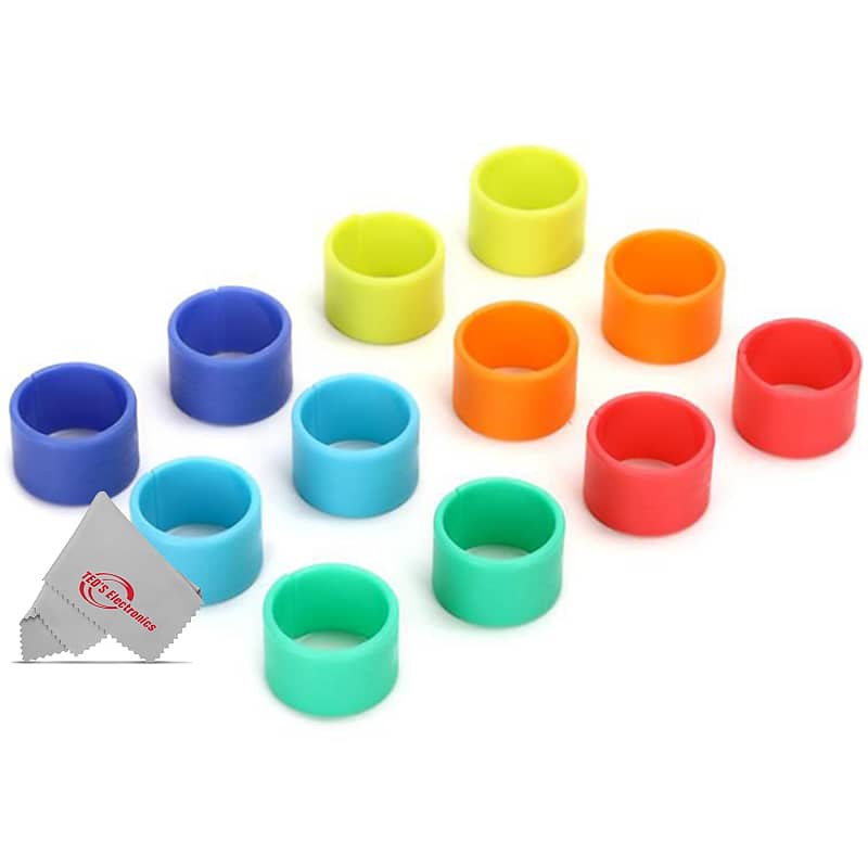 Zoom XLR-6c Color ID Rings for Microphone Cables (6 Pairs) | Reverb