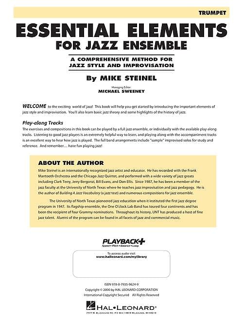 Essential Elements For Jazz Ensemble Trumpet A Comprehensive | Reverb