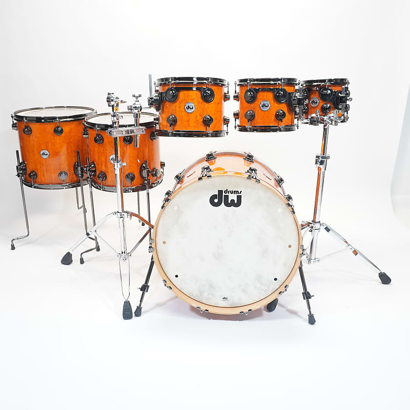 DW COLLECTORS EXOTIC MAPLE 6-PIECE - Amber Burl Lacquer | Reverb