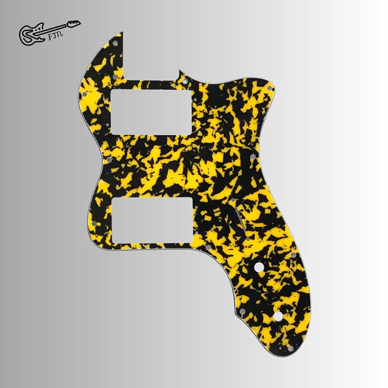 Yellow Tortoise Thinline Telecaster 2 Humbucker Pickguard | Reverb