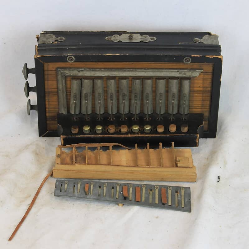 Vintage Accordion Part - Black Cajun Diatonic Treble Section | Reverb