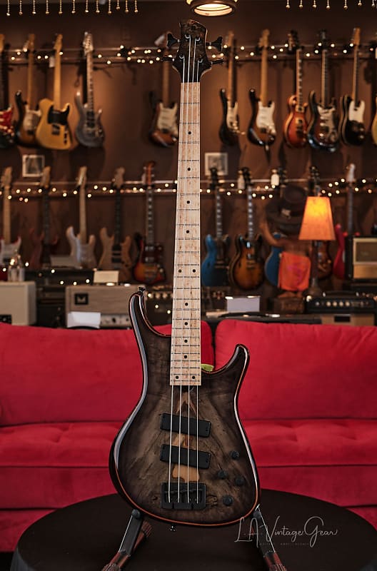 Roscoe LG3000 4 String Bass - With Beautiful Buckeye Burl Top | Reverb