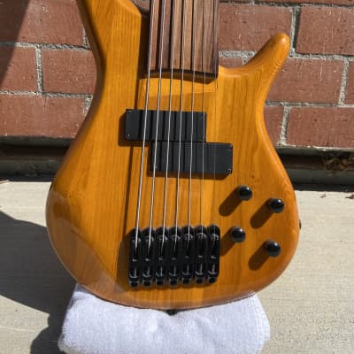 L'Dressy 7-string fretless bass. Mid-2000s - Honey | Reverb
