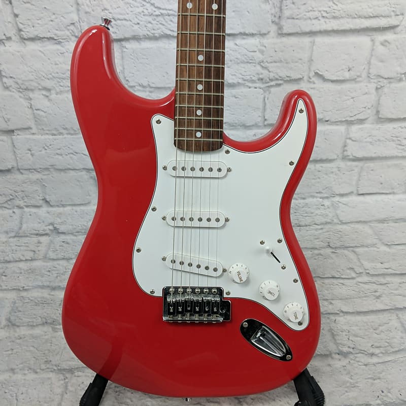 Fender Starcaster Red Stratocaster Electric Guitar | Reverb