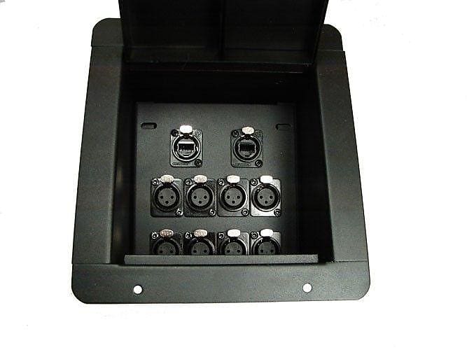 ProCraft Pro Floor Box 8 XLR and 2 NE8FDP Ethercon Cat 5 Feed | Reverb