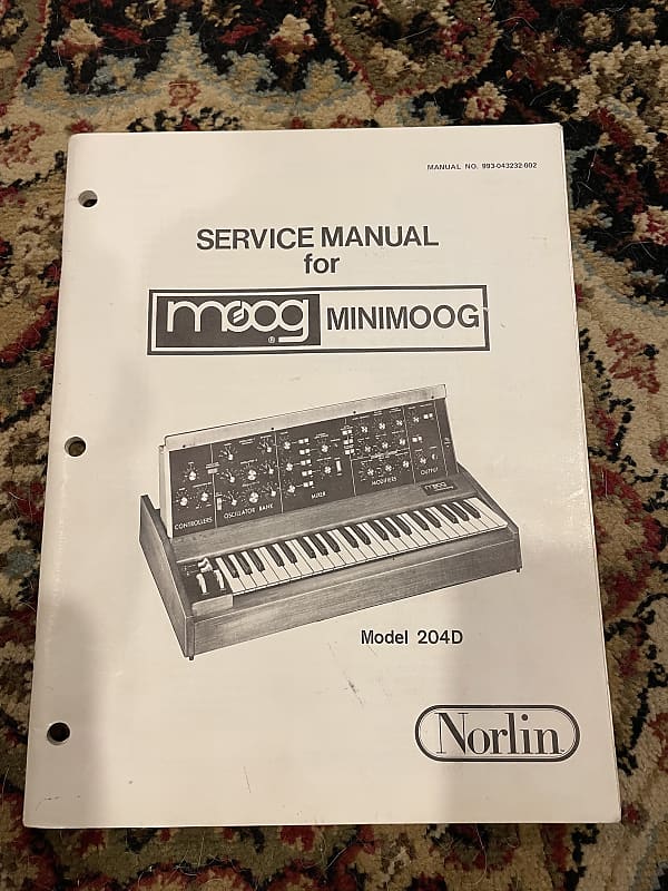 Original MiniMoog Model D Service Manual Bundle | Reverb