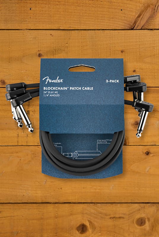 Fender Blockchain 24" Patch Cable 3-pack Angle/Angle | Reverb