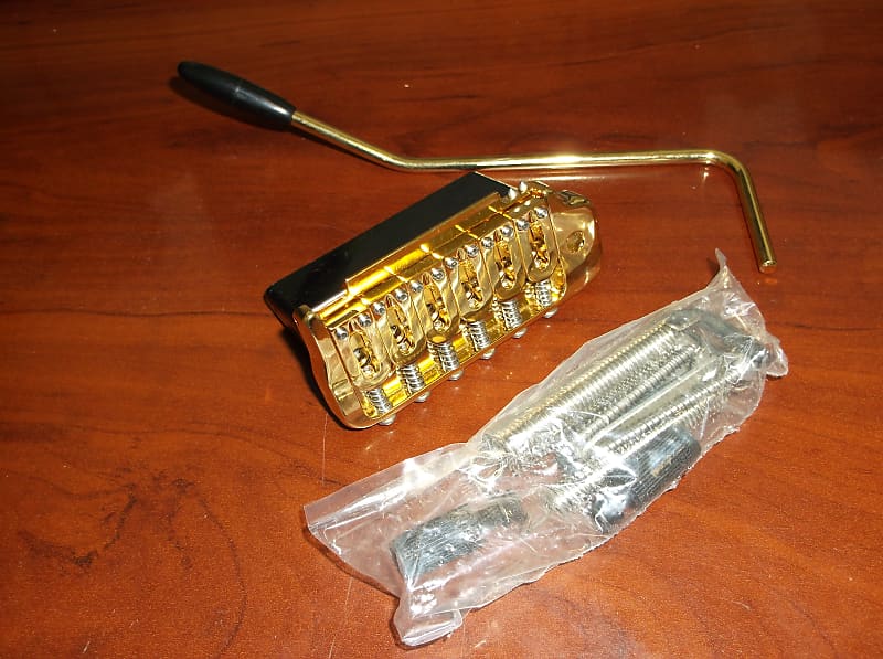 Hipshot US Contour Fulcrum Guitar Tremolo, #42100VG - GOLD | Reverb