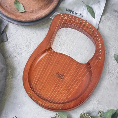 Full Bundle Professional 16 String Lyre Harp with Pickup and | Reverb