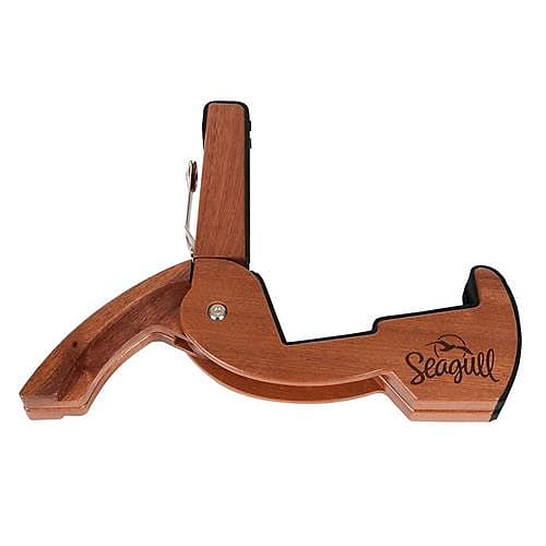 Seagull Pro G Stand In Sapele Hardwood with Logo for Guitars | Reverb