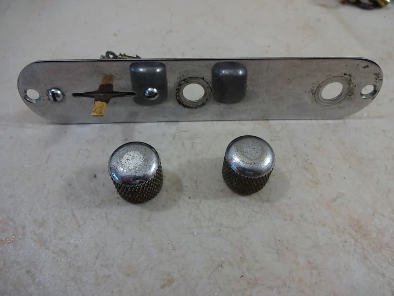Fender Telecaster 1953 Control plate switch & two knobs | Reverb