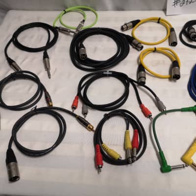 PRO AUDIO VARIOUS CABLES BUNDLE OF 20 CABLES #2723 GOOD USED | Reverb