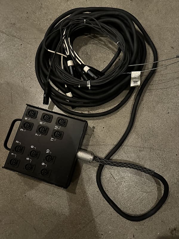 Whirlwind Medusa Multiple Wiring System 12 XLR Snake - Black | Reverb