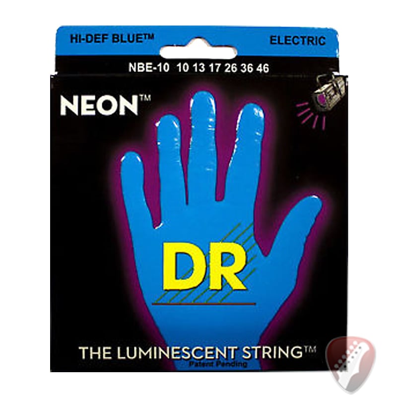 DR Neon Blue Electric Guitar Strings Medium 10-46 NBE-10 | Reverb