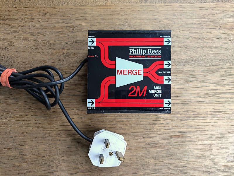 Philip Rees 2M Midi Merge / Midi Through, classic 80s 90s | Reverb