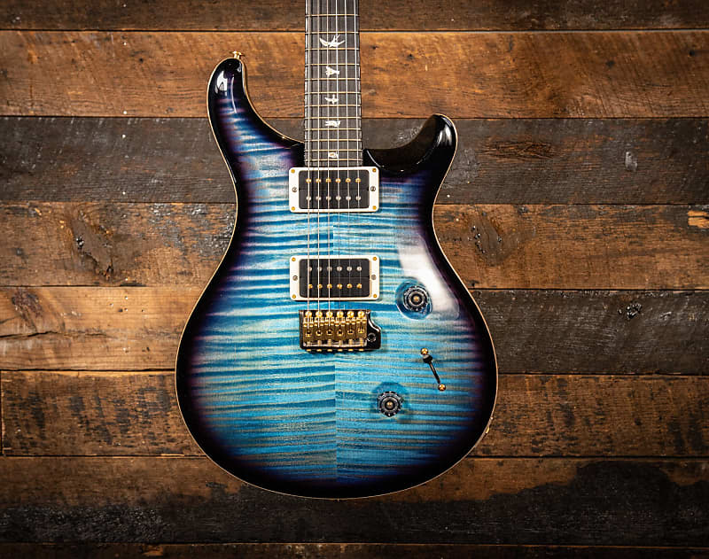 PRS Custom 24 in Aqua Blue Smokeburst | Reverb
