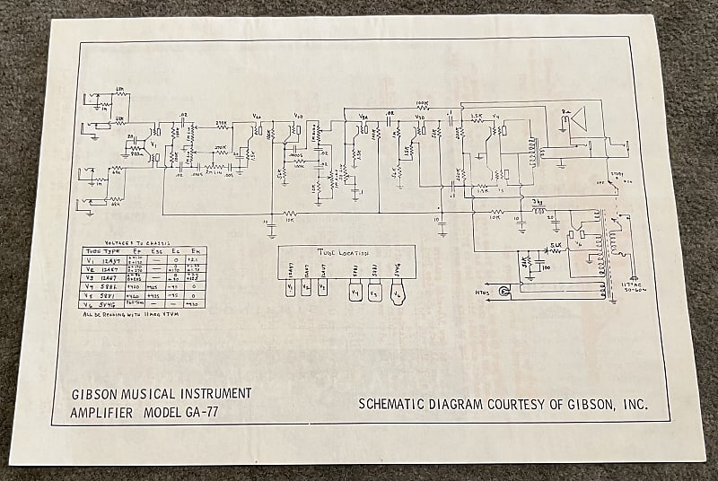 SAMS Photofact Gibson GA-77 schematic 1966 | Reverb