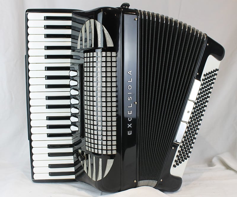 6459 - Black Excelsior Excelsiola 612M Piano Accordion LMH 41 | Reverb