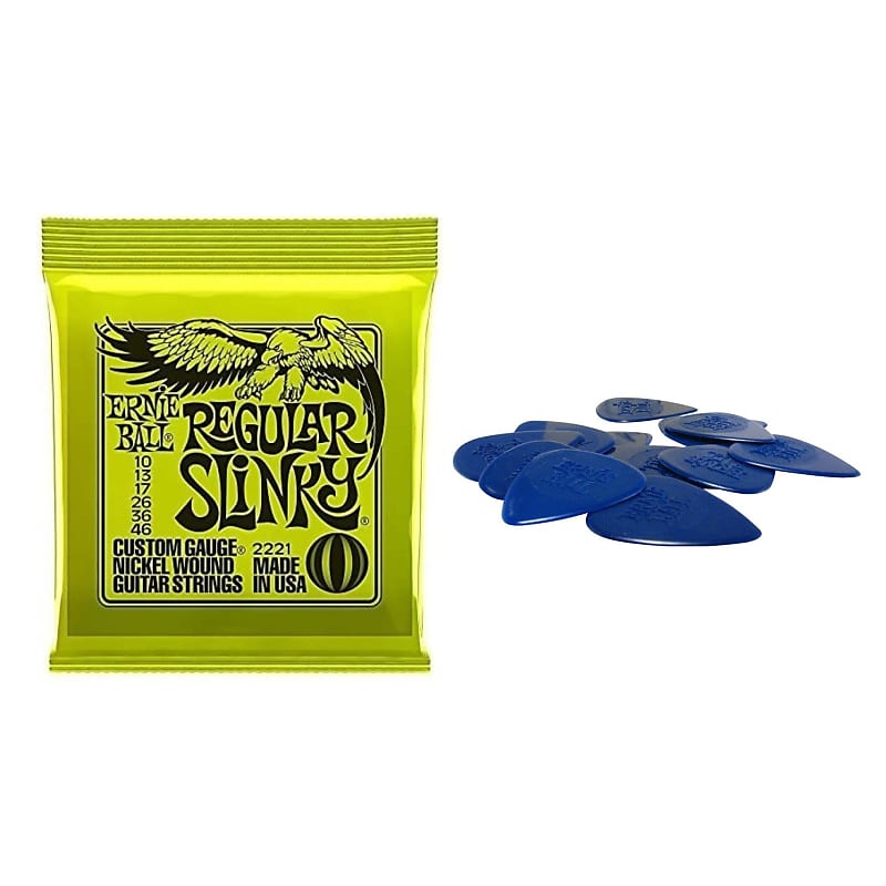 Ernie Ball Guitar Strings Slinky Regular 10 To 46 and 12 Pack | Reverb