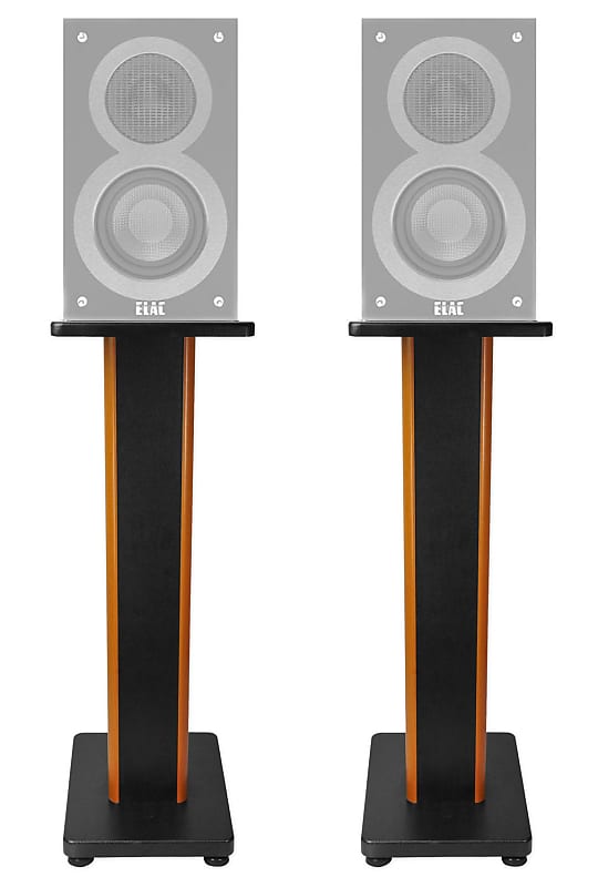 Pair 28" 2-Tone Speaker Stands For ELAC Debut B4 Bookshelf | Reverb