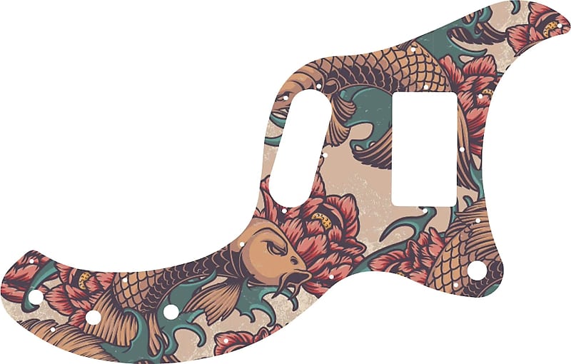 WD Custom Pickguard For Gibson Marauder #GT01 Koi Tattoo | Reverb