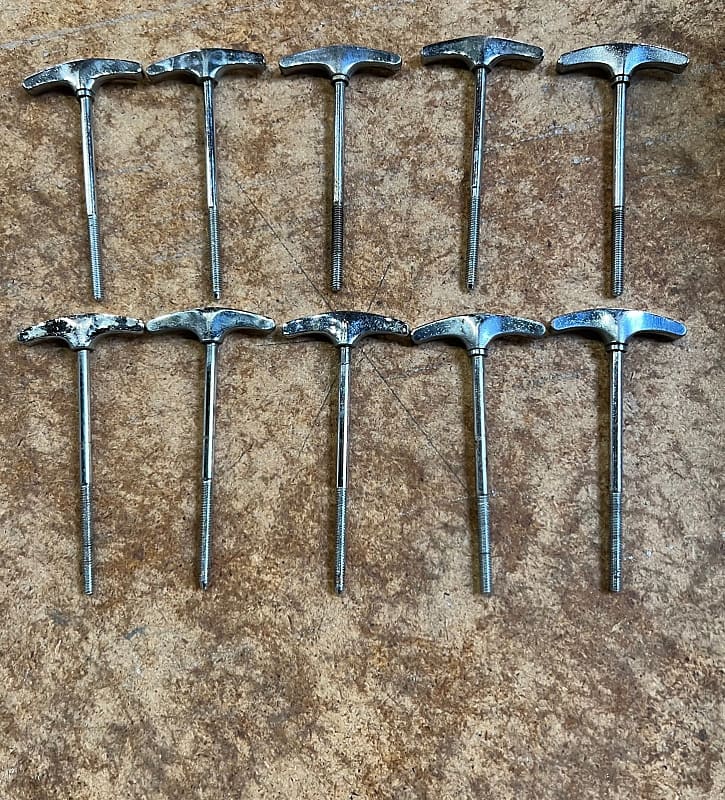 Ludwig 4-1/8" Chrome T Rods 10pk Vintage 1970's | Reverb UK