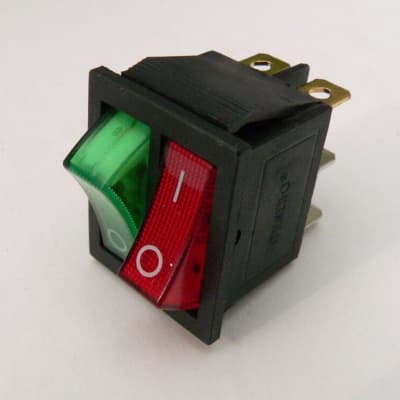 Red Green Neon Rocker Mains Twin/Dual Power Switch for | Reverb UK