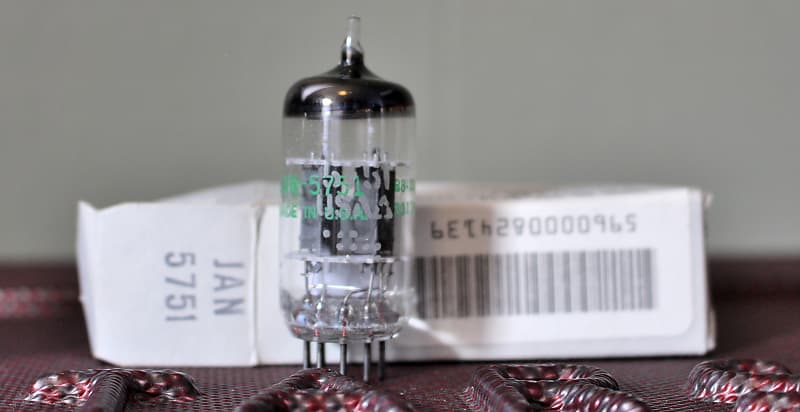 GE JAN 5751 12AX7 TIGHT BALANCE GREY PLATE HALO GETR TEST | Reverb