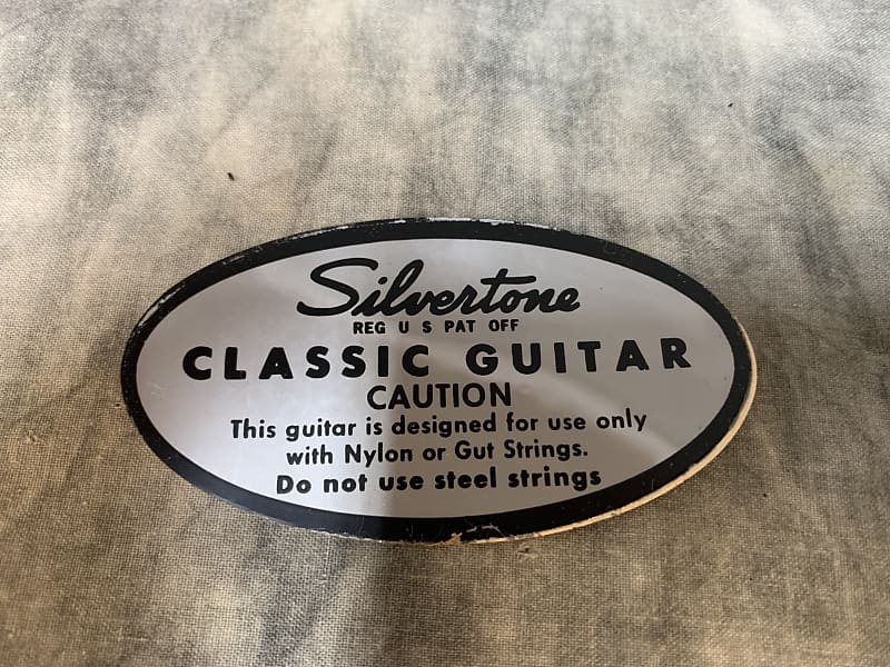 Silvertone Classic Guitar Label 60’s-70’s | Reverb