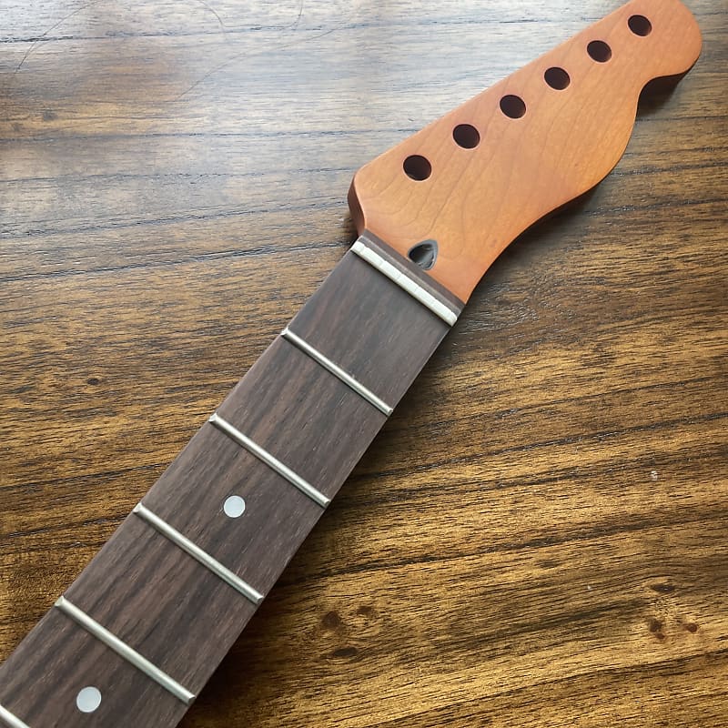 Roasted Maple Tele Neck fits fender Telecaster body 22 frets | Reverb
