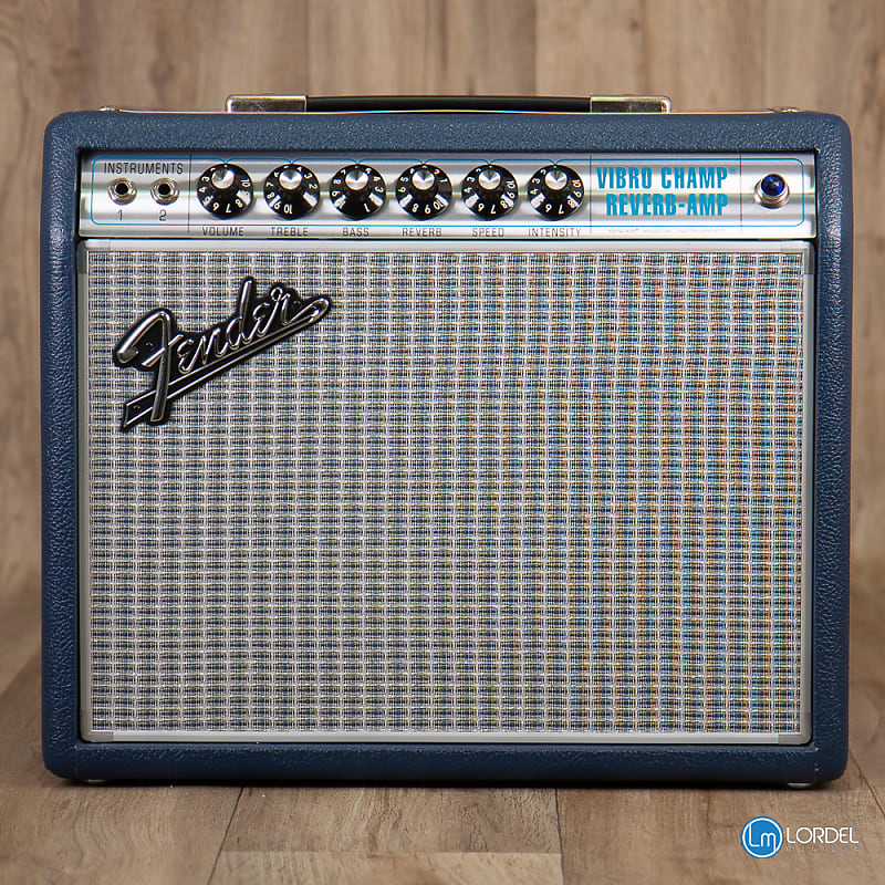 Fender 68 custom Vibro Champ Reverb - Navy blue | Reverb