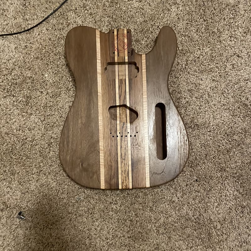 Telecaster Style American Black Walnut Body. Zebra Wood And | Reverb