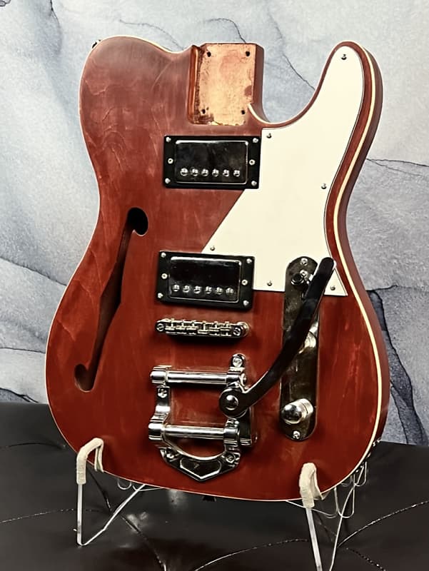 Unbranded Thinline Telecaster Loaded Body Red Satin with | Reverb