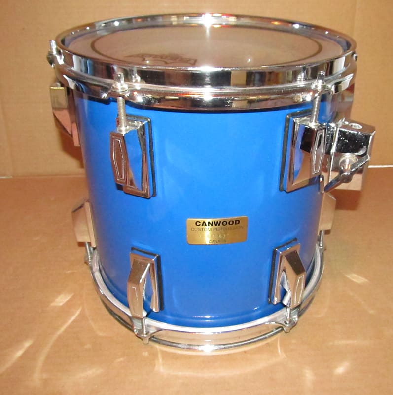 80's Canwood 10 Inch Tom Drum Blue x 10" Deep W/ Tama 10.5 | Reverb