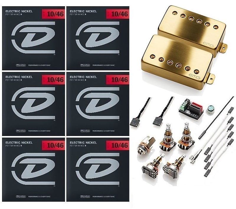 EMG Revelation Rev Set Brushed Gold Prashant Aswani Passive | Reverb