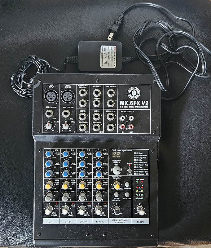 Topp Pro MX.6v2 | 6 Channel Compact Mixer | 2 Microphone | Reverb