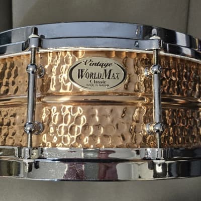 World Max 5x14 Hammered Bronze, 10-lug snare 2010's | Reverb