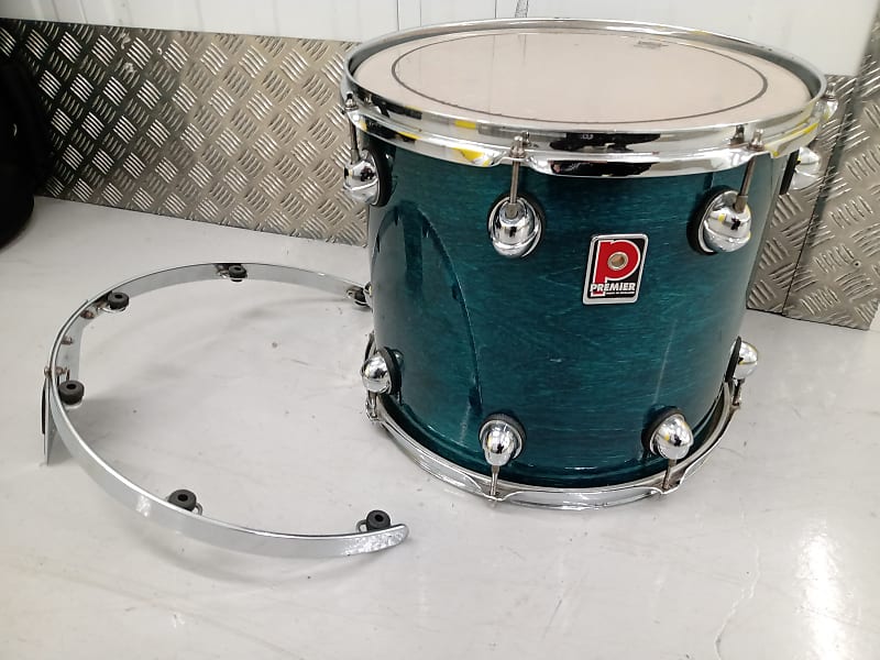 Premier 90s Genista 15x13 Rack Tom in Turquoise + RIMS | Reverb UK
